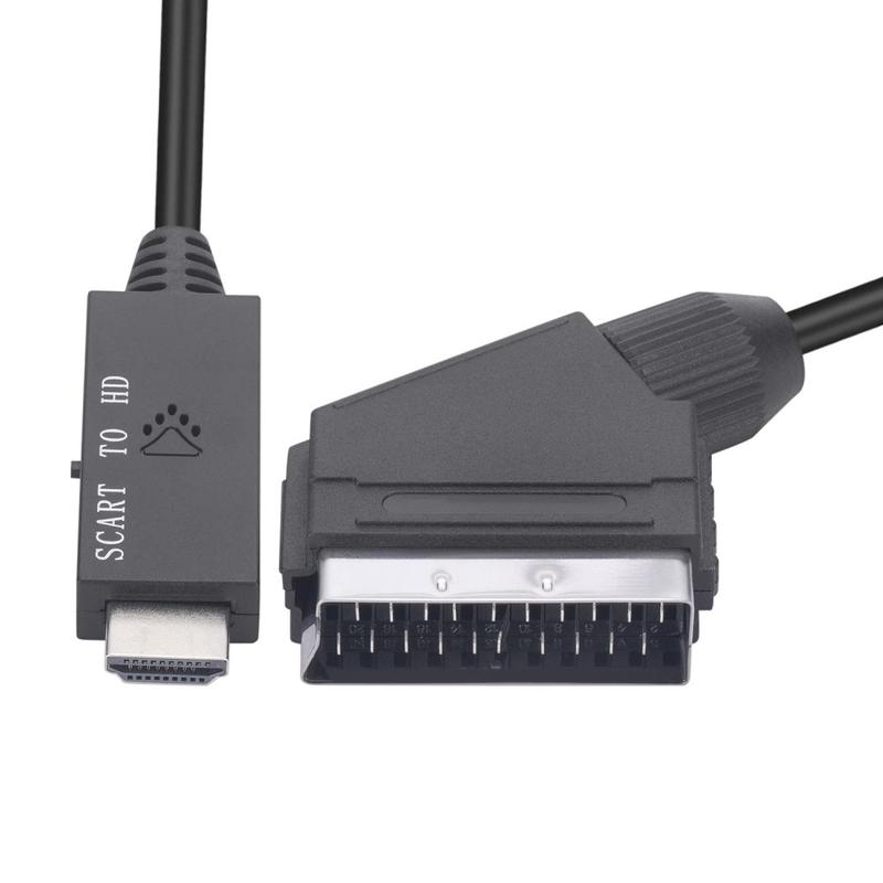 SCART to HDMI Converter SCART in HDMI Out Video Audio Adapter for HDTV DVD