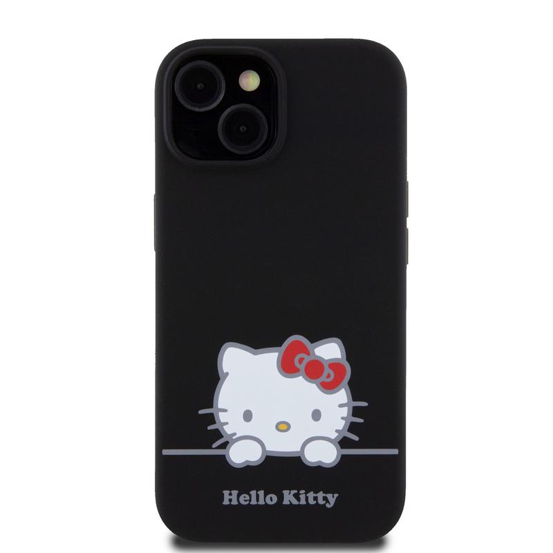 iPhone 15 Hello Kitty Daydreaming Liquid Silicone Case - Black